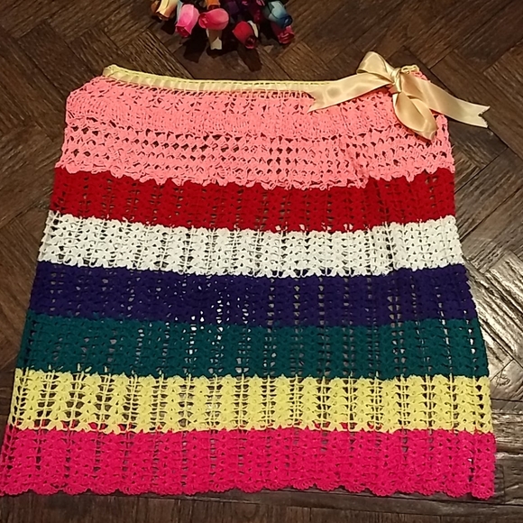 Skirts | Skirt Colorful Made By Hand Me | Poshmark